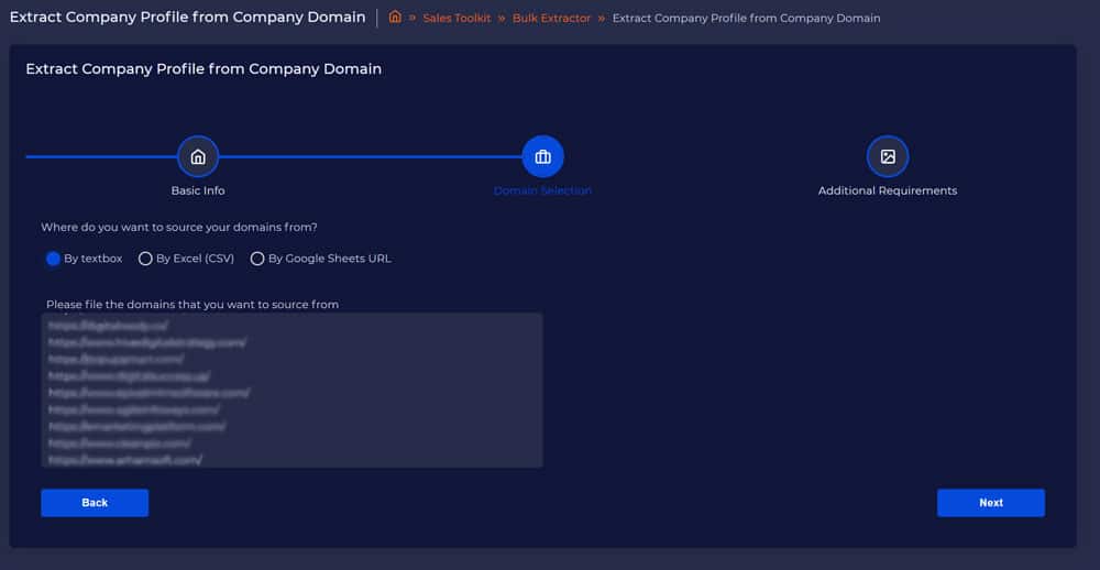 Enriching your sales and marketing data with our Bulk Extractor